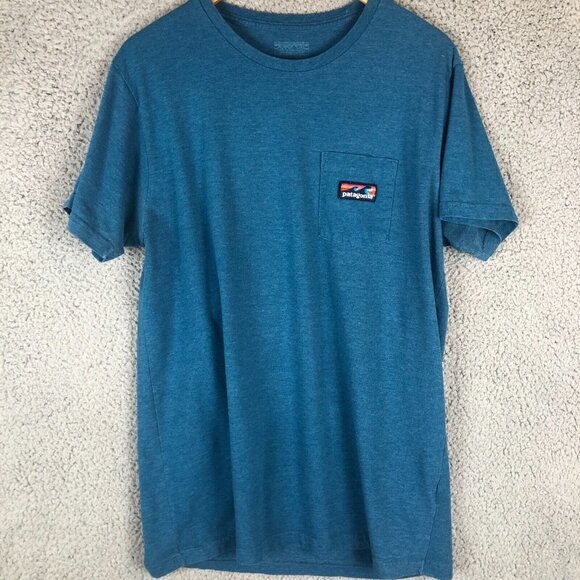 Patagonia | Shirts | Patagonia Mens P6 Label Pocket Responsible Tee ...